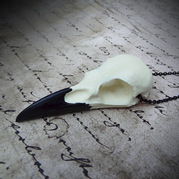 Raven Skull Necklace | Bone Clone Jewelry | Raven Ranch Studio